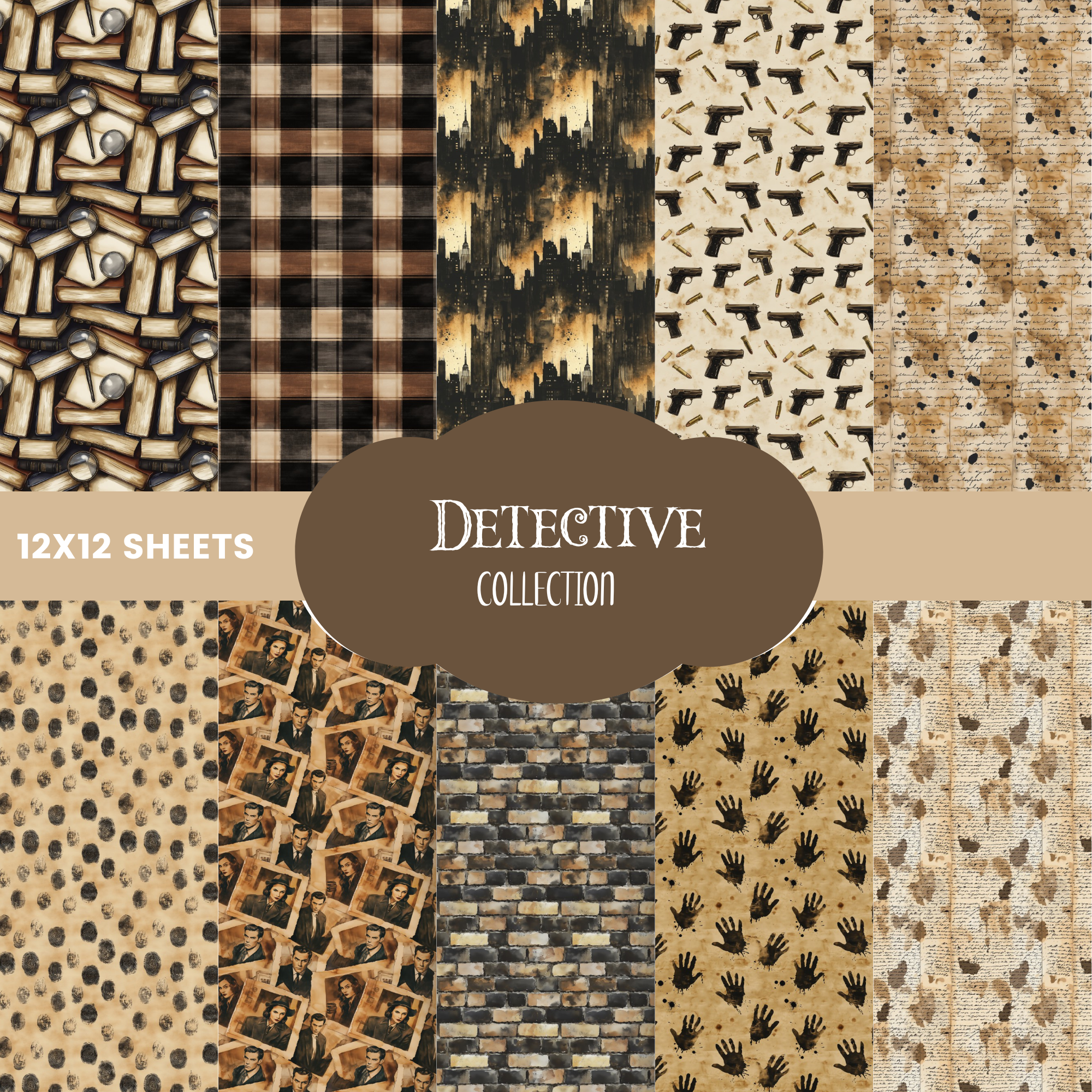 Detective - vinyl sheets 10 (Patterns to choose from) – 3D Undercover