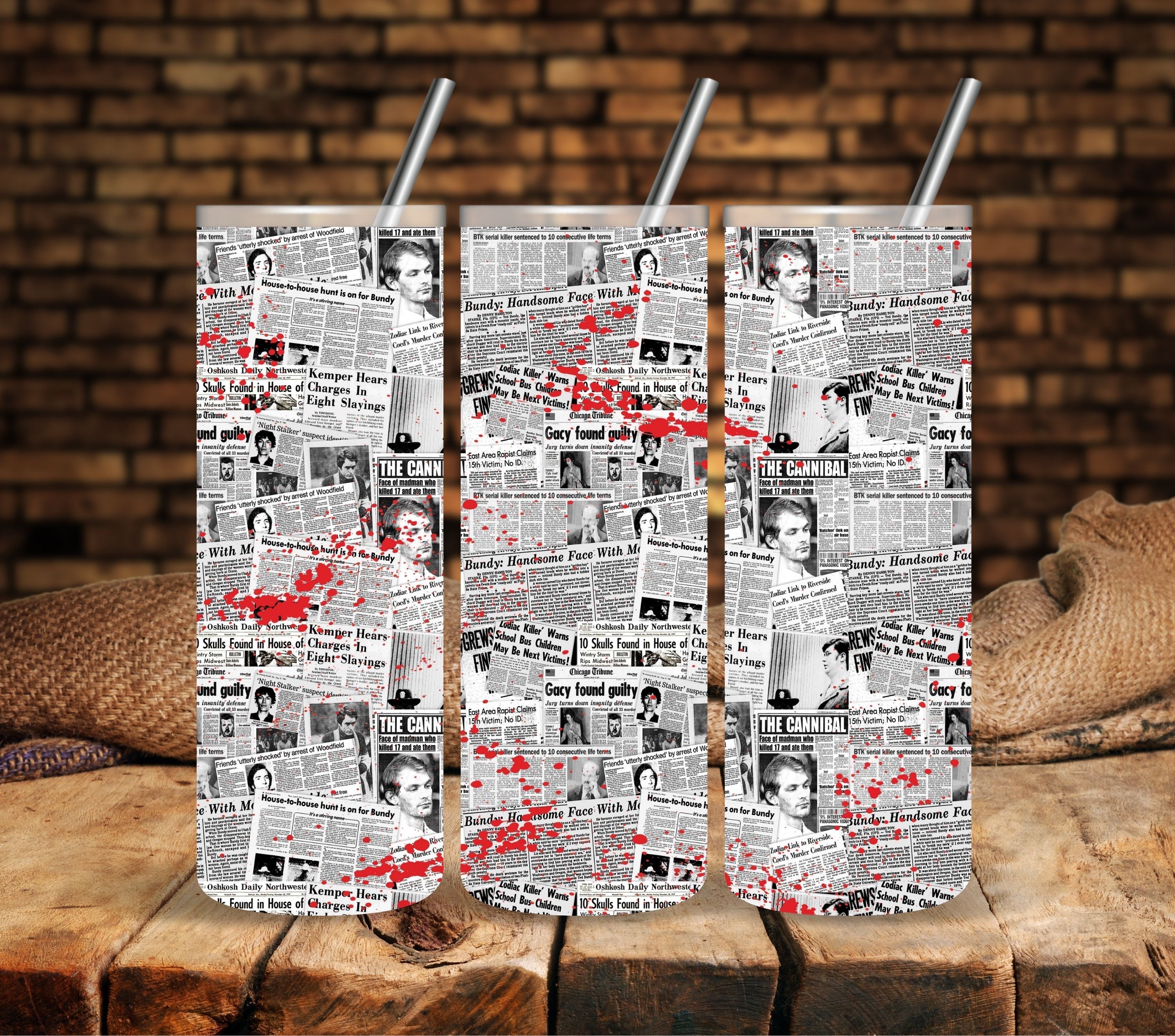 Serial Killer vinyl tumbler wraps – 3D Undercover