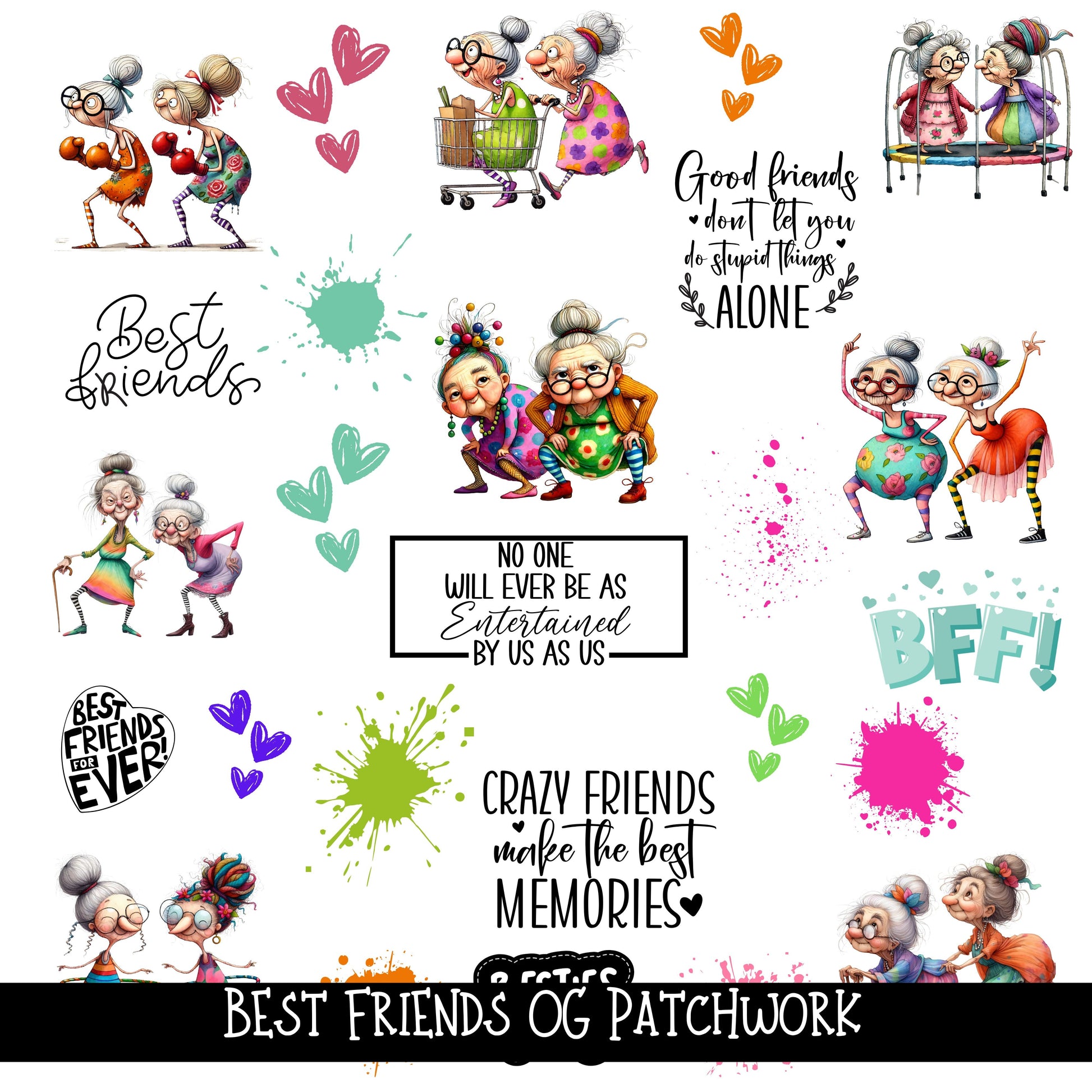Best Friends OG Doodle Patchwork Set – 3D Undercover