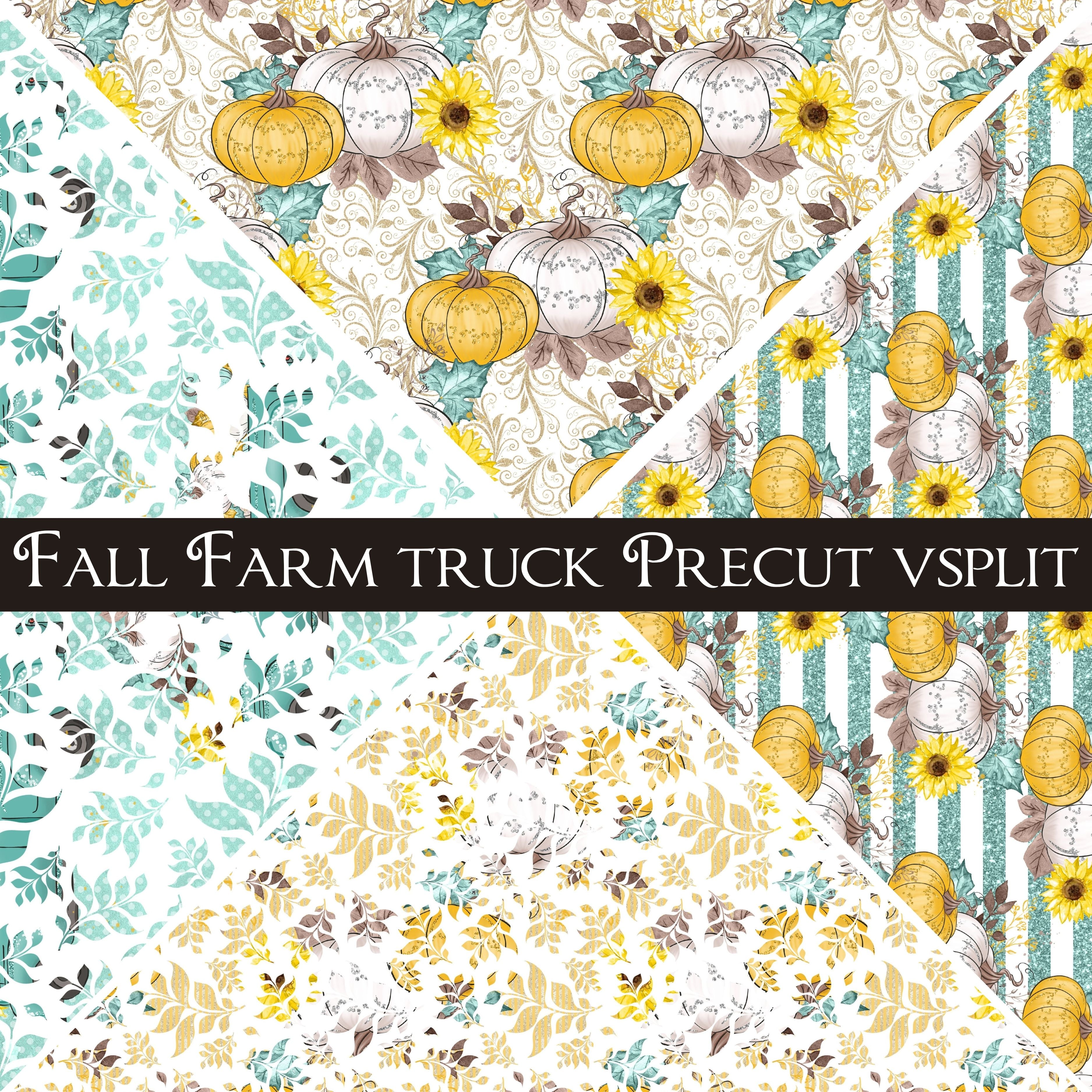 Fall Farm Truck precut Vsplits 12x12 vinyl sheet – 3D Undercover