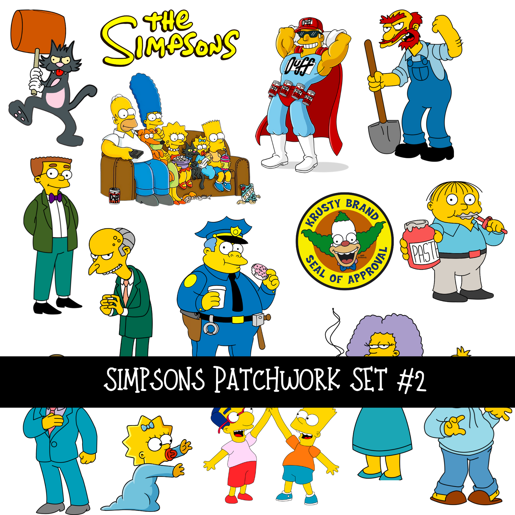 Simpsons Doodle Patchwork (2 variants) – 3D Undercover