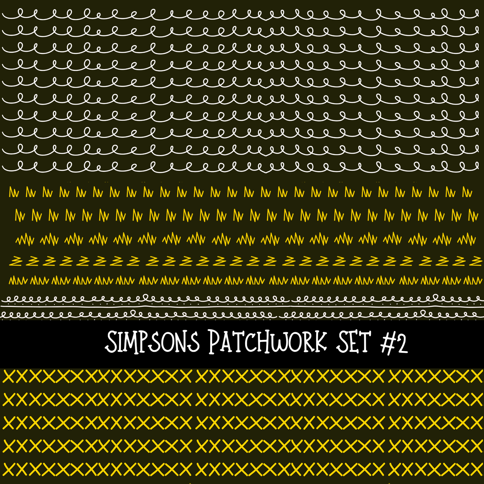 Simpsons Doodle Patchwork (2 variants) – 3D Undercover