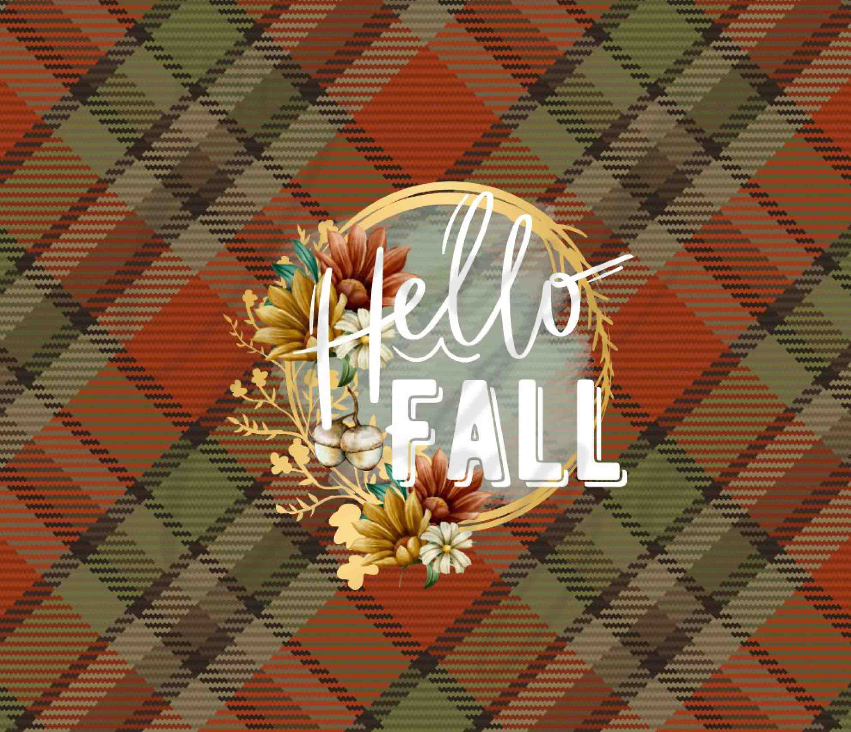 Hello Fall Plaid - Adhesive Vinyl Wrap and 12x12 Sheet – 3D Undercover