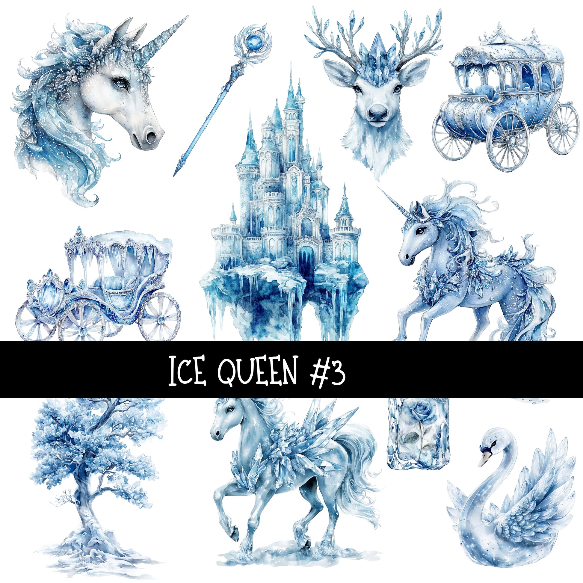 Ice Queen Collection 4 UV Decal sheets to choose from – 3D Undercover