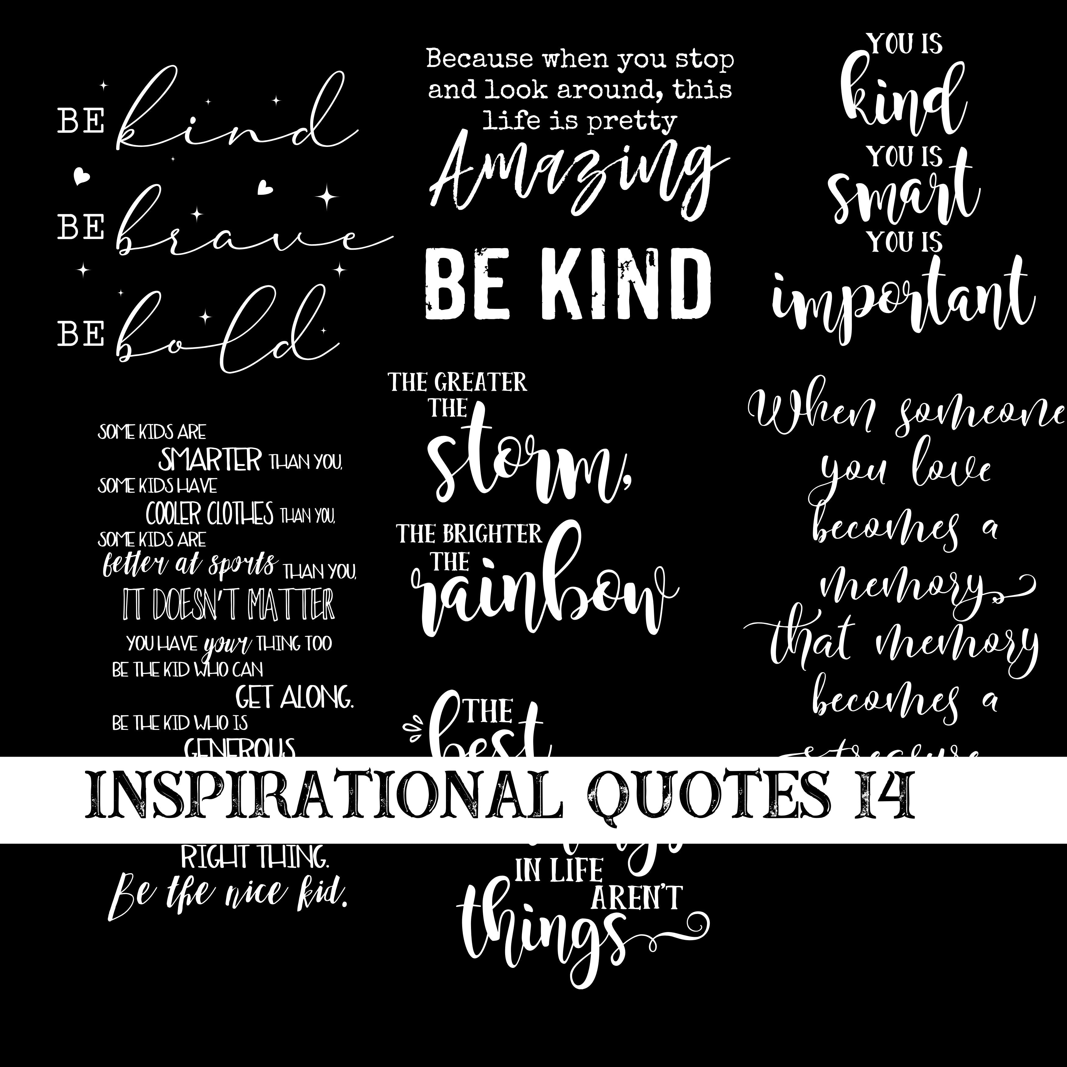 Inspirational Quotes 14 UV DTF Decal Sheets – 3D Undercover