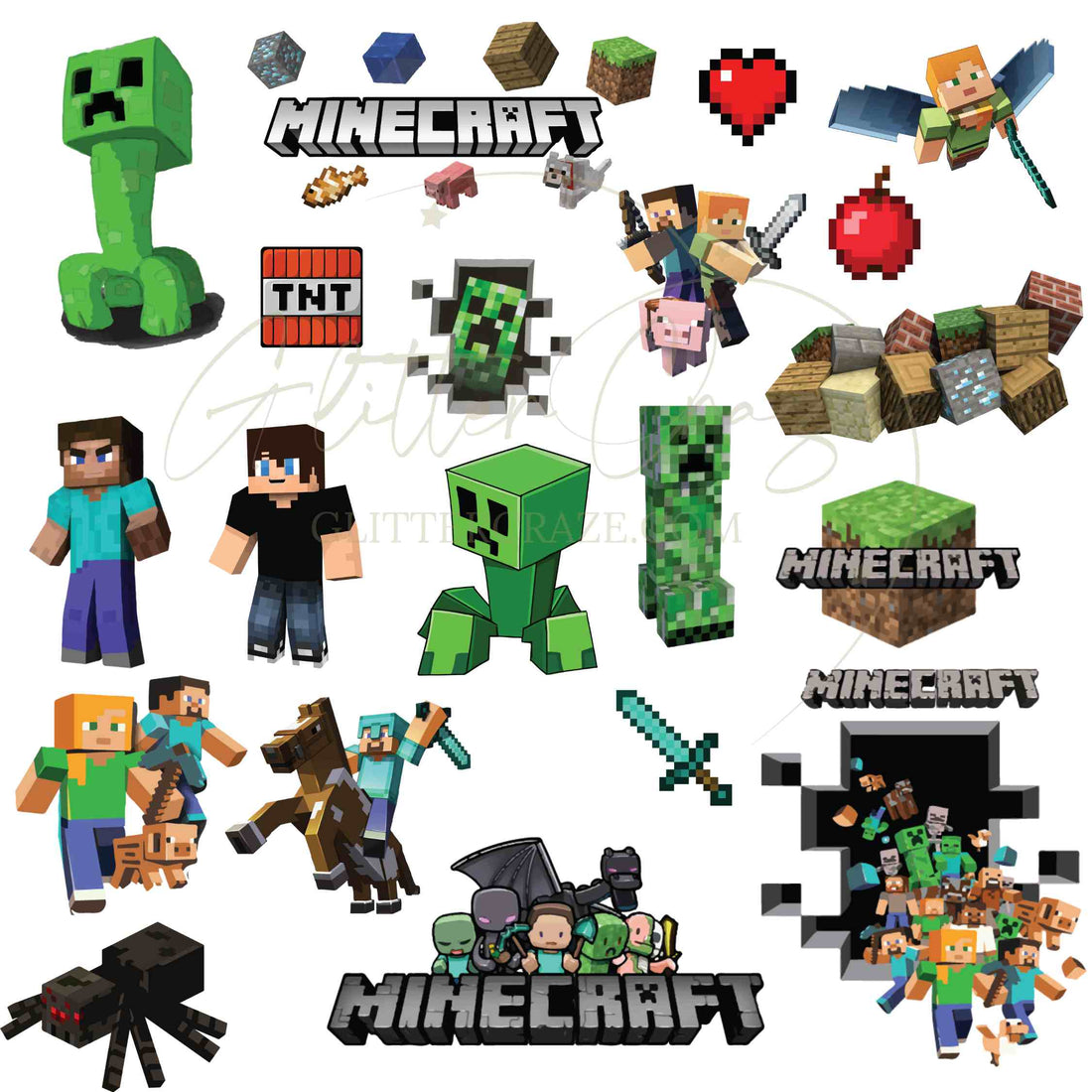 Minecraft - UV DTF Decal sheet – 3D Undercover