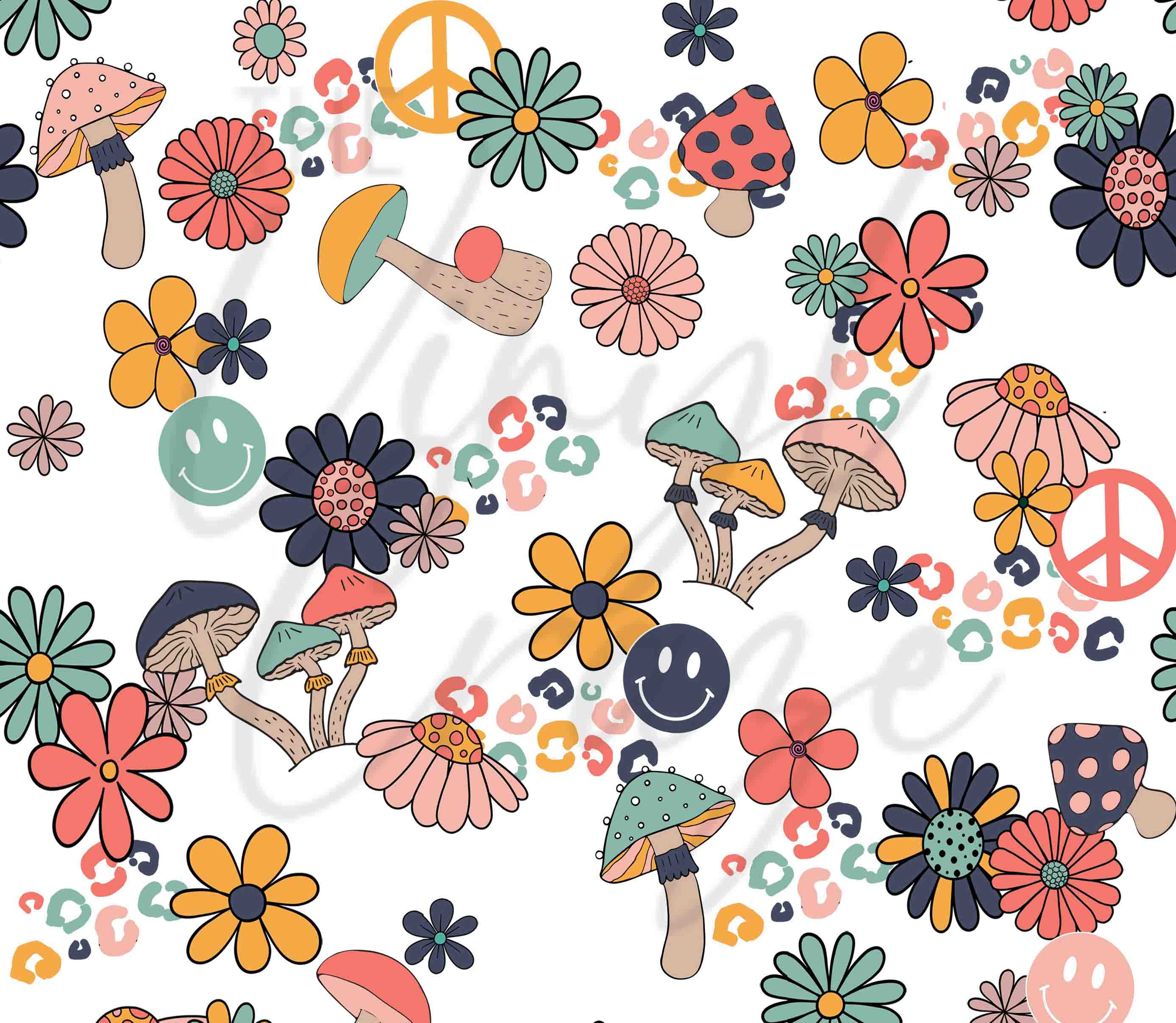 Smiley Mushrooms - Adhesive Vinyl Wrap – 3D Undercover