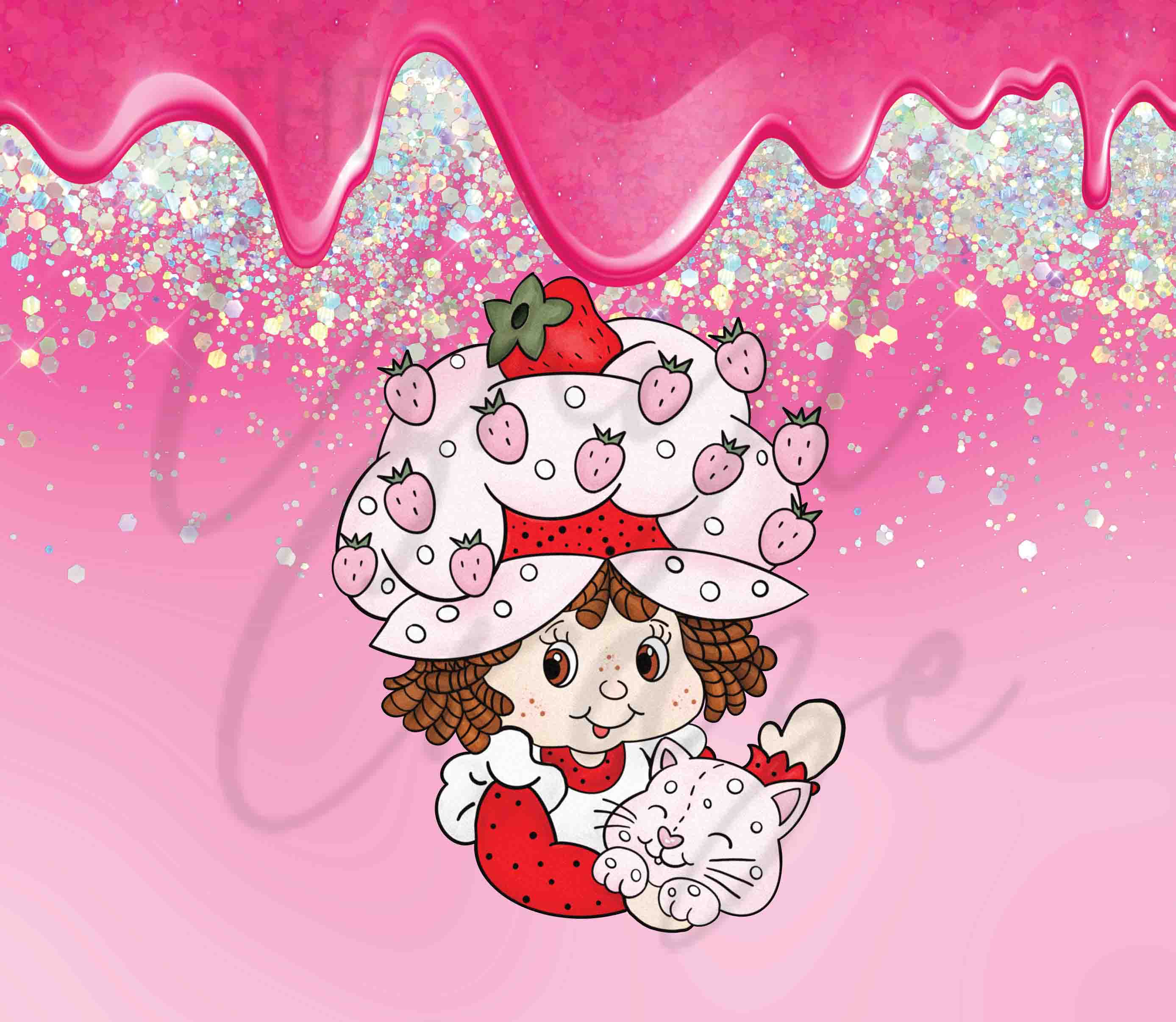 Strawberry Shortcake Drip - Adhesive Vinyl Wrap – 3D Undercover