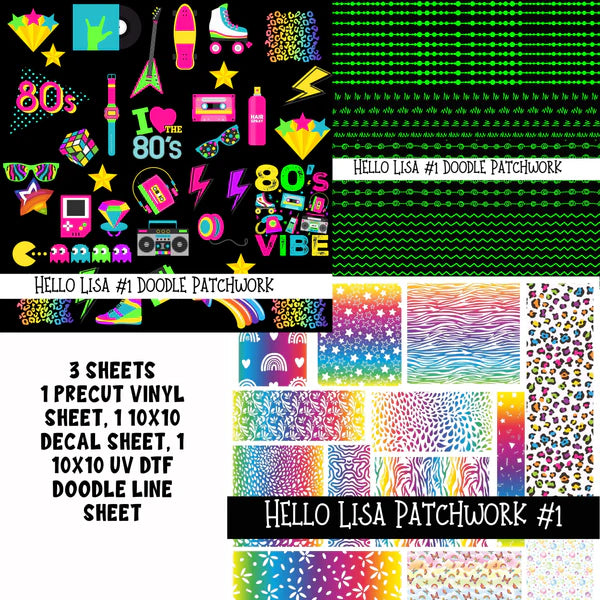 Hello Lisa Shortcake Doodle Patchwork – 3D Undercover