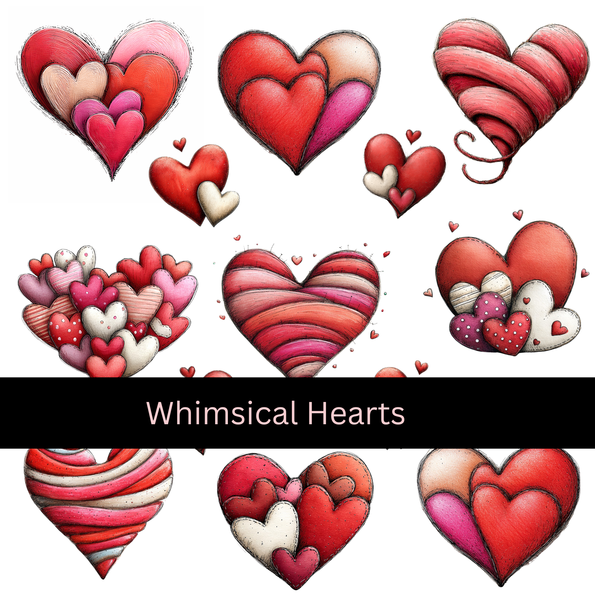 Whimsical Hearts - Uvdtf Decal Sheet – 3D Undercover
